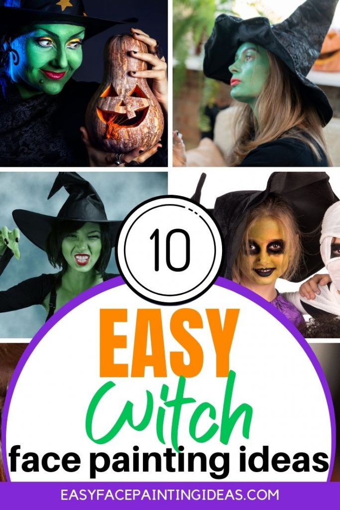 Best Witch Face Painting Ideas for Halloween - Easy Face Painting Ideas